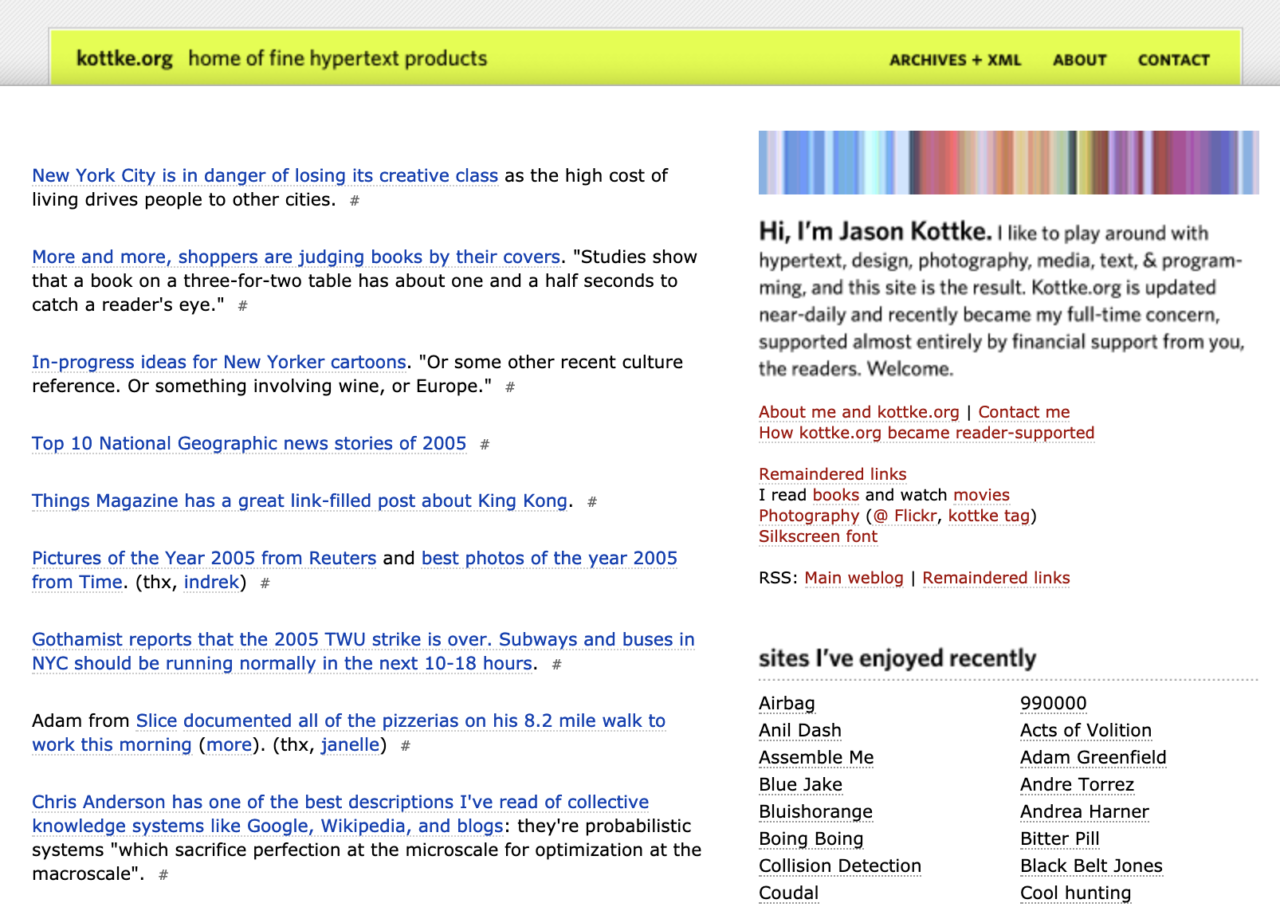 Jason Kottke, OG blogger - Creator Interviews